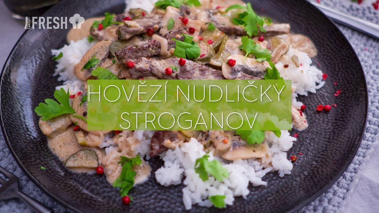 Hovězí nudličky Stroganov se žampiony recept | Stream